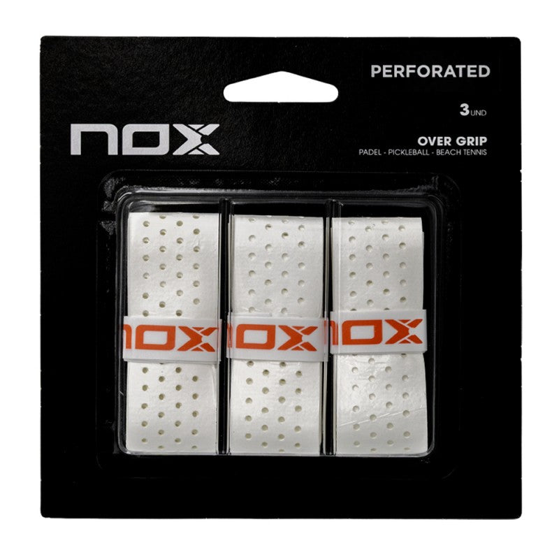 Overgrips Nox Pro Perforados Blanco 3 Pcs. – Padel Storage